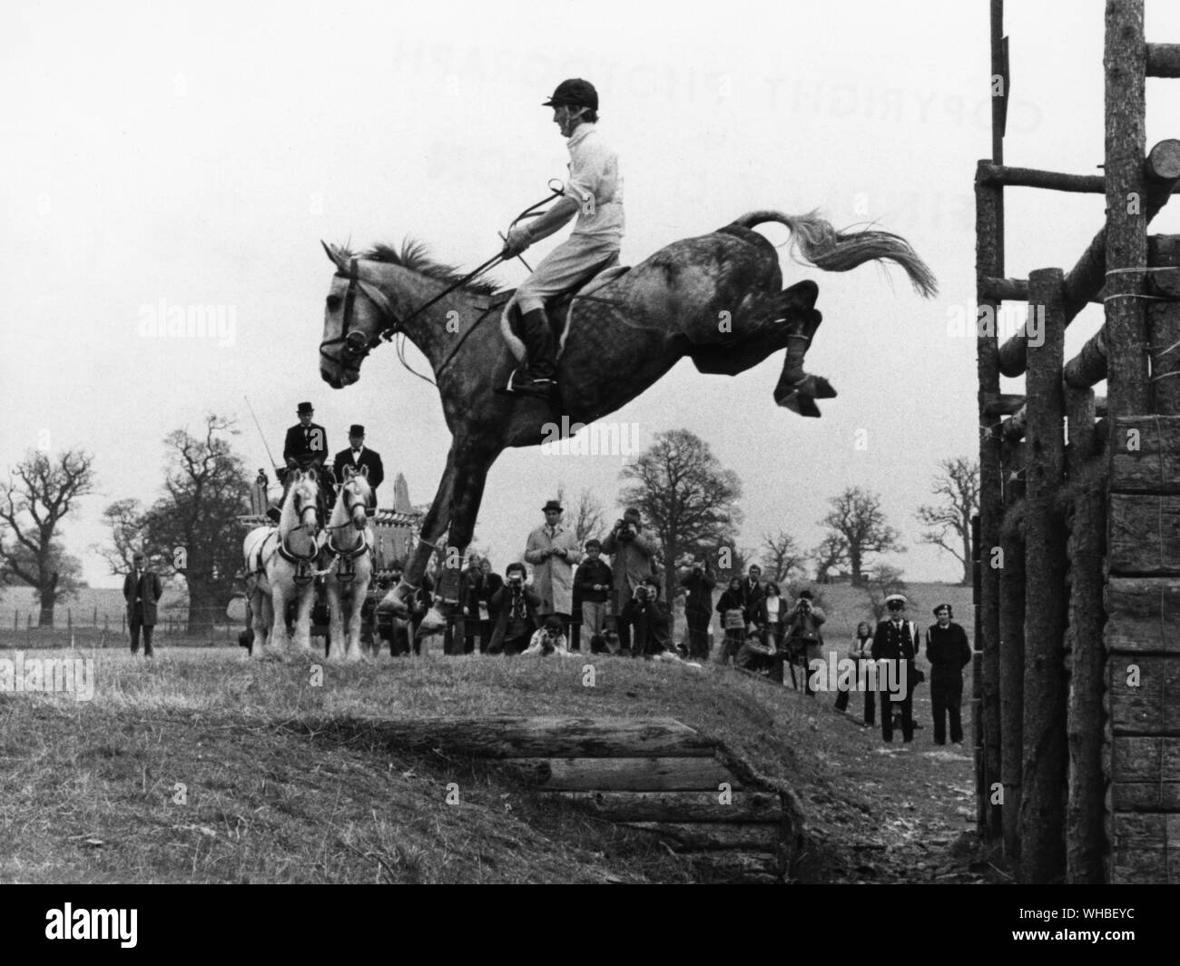Mark Phillips riding Her Majesty the Queen's horse Columbus at the ...