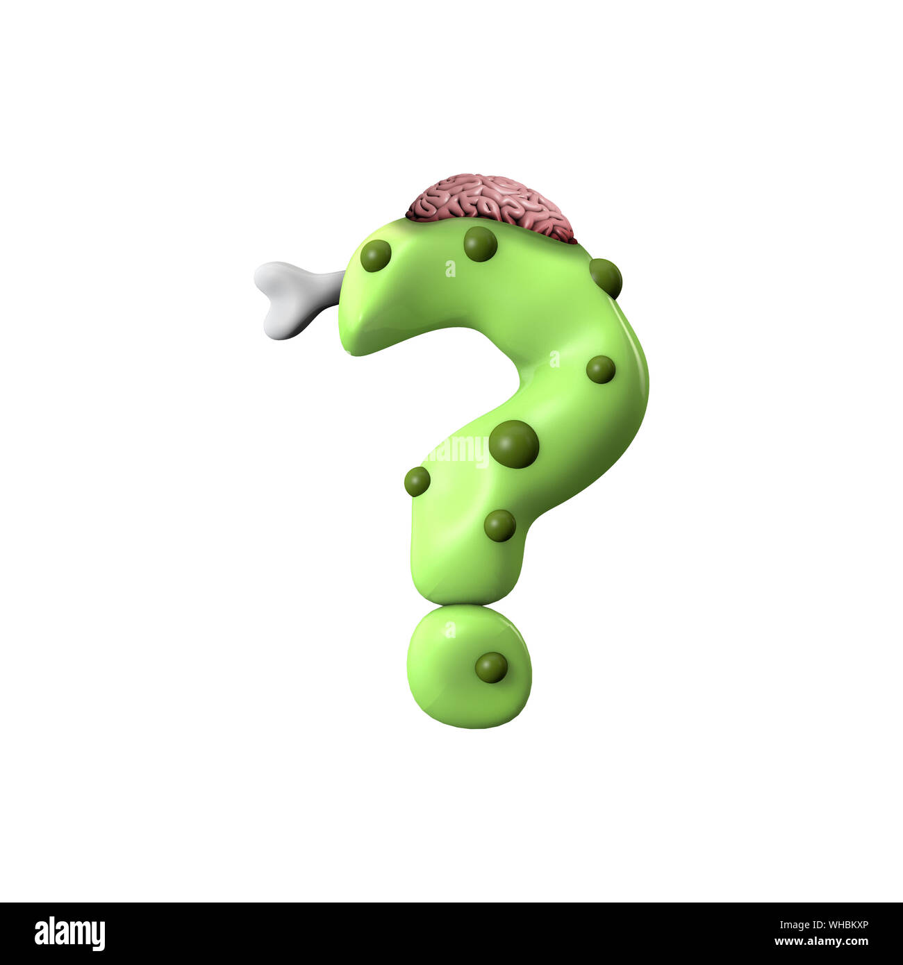 zombie alphabet question mark. Halloween font. 3D Rendering Stock Photo ...