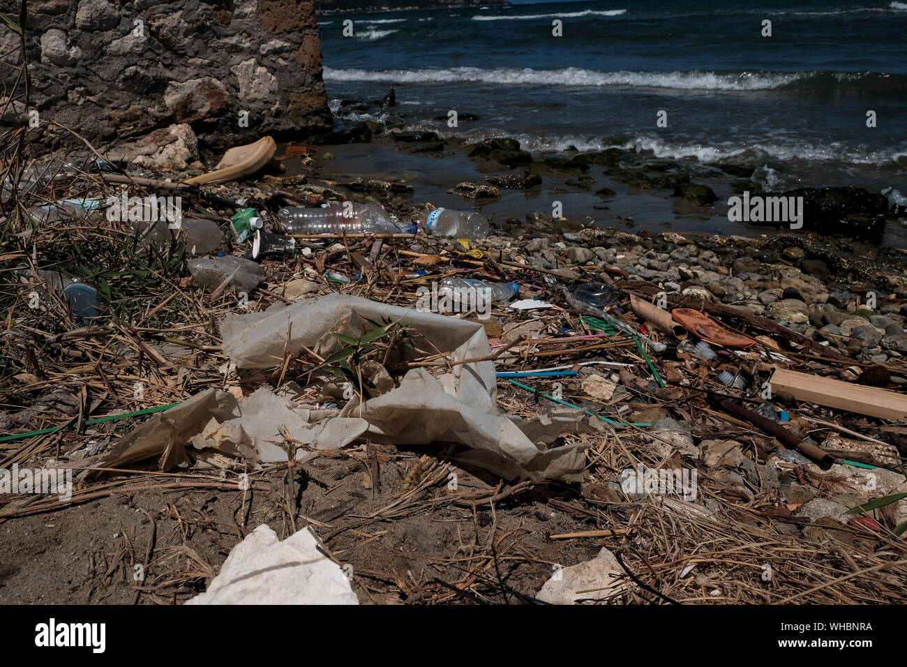 Plastic sheet pollution beach hi-res stock photography and images - Alamy
