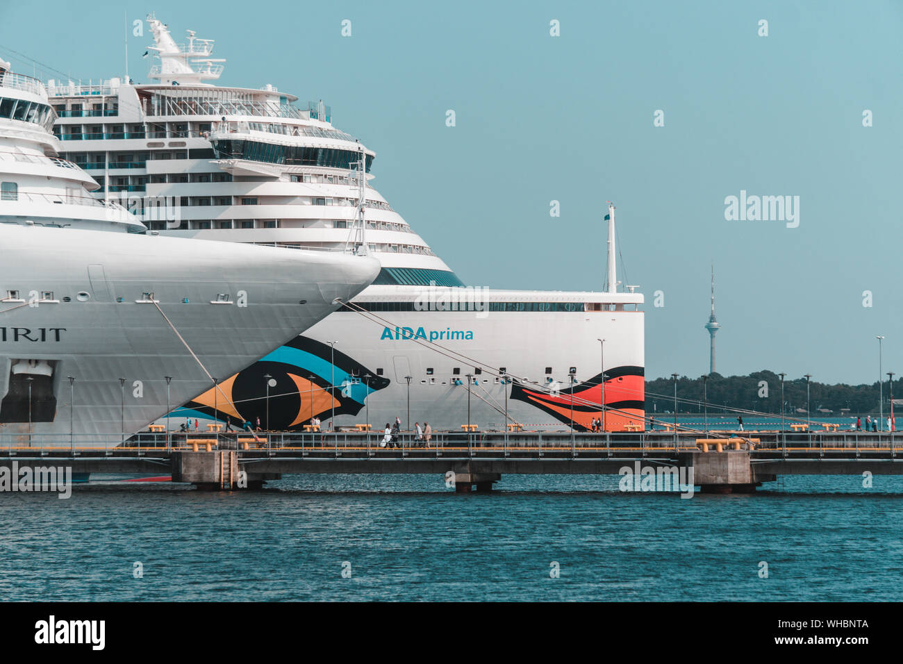 Cruise ships Silver Spirit and AIDAprima docked in Vanasadam Tallinn ...