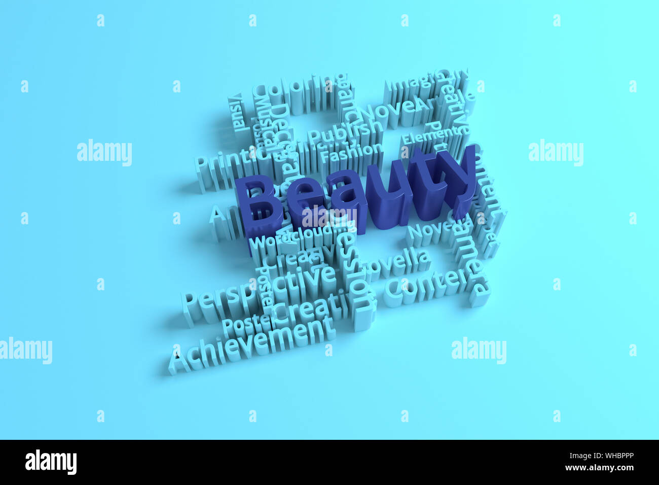 Beauty, creative, education keyword words cloud. As graphic resource ...