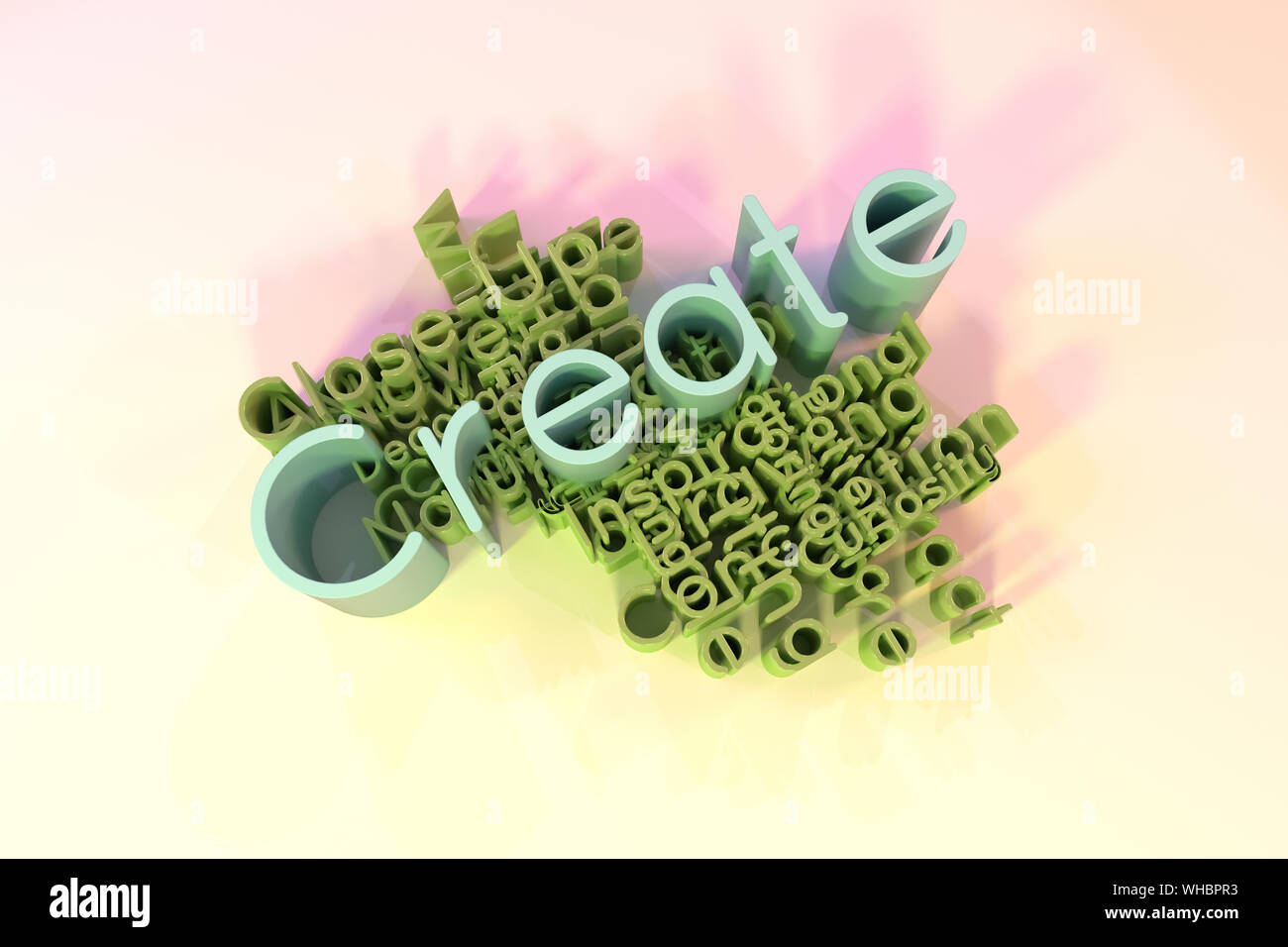 Create, creative, education keyword words cloud. As graphic resource ...