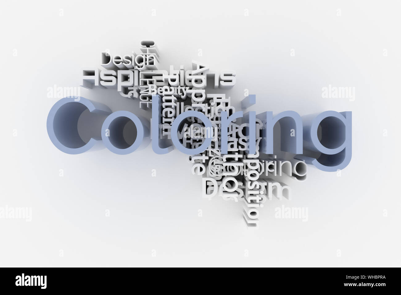 Coloring, creative, education keyword words cloud. As graphic resource ...