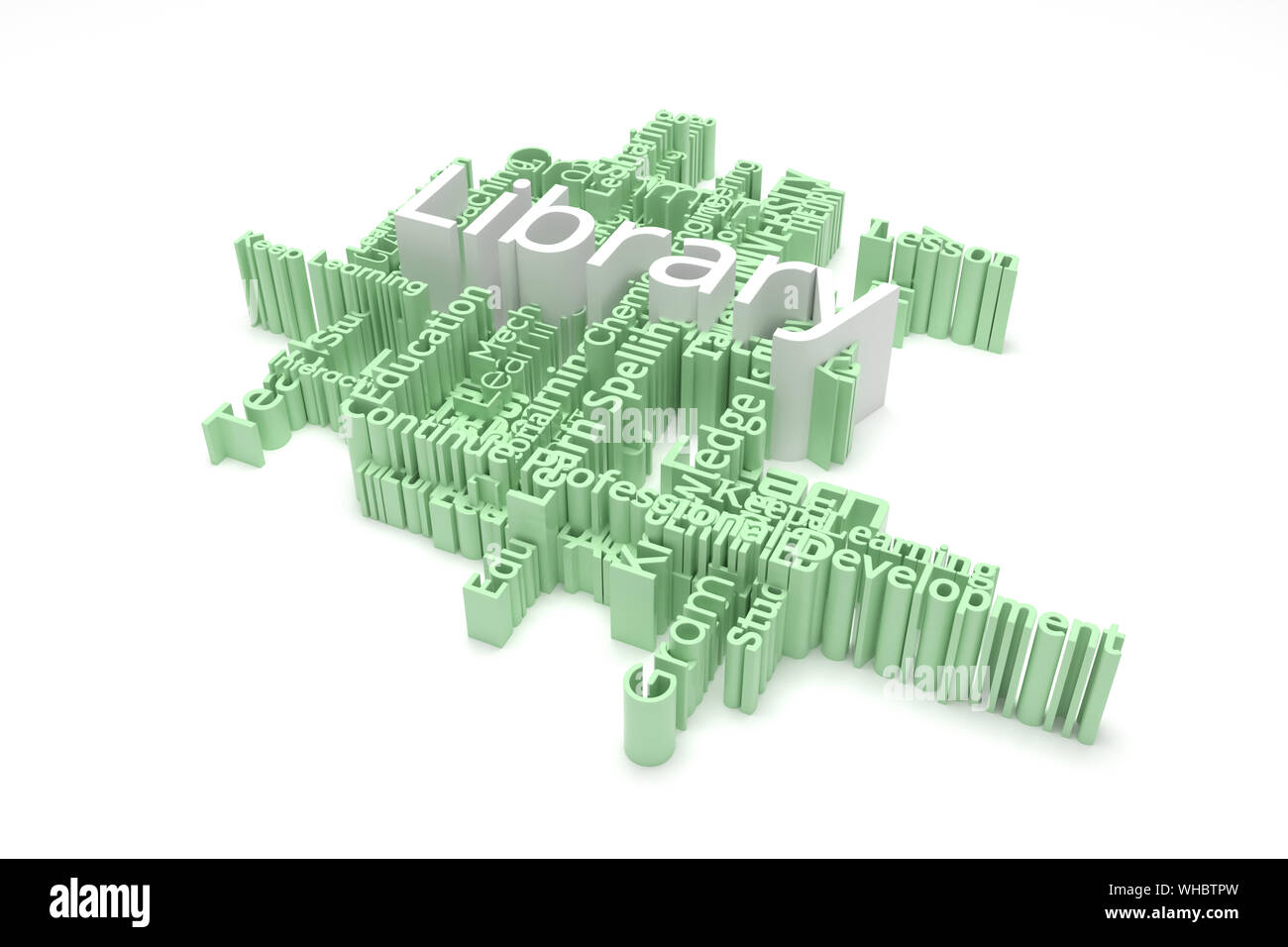 Library, learning, education keyword words cloud. As graphic resource ...