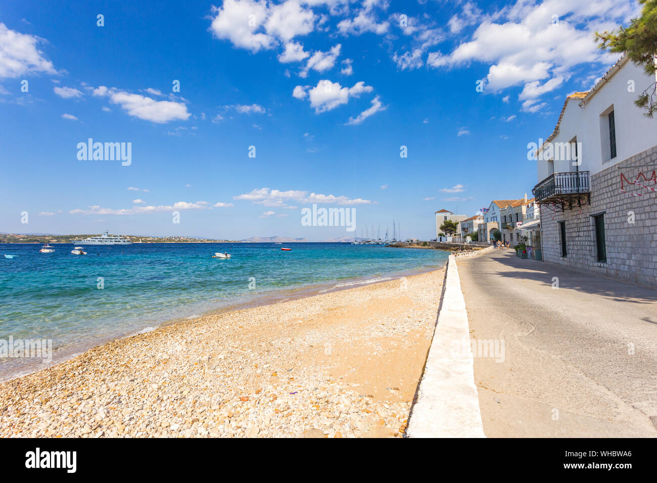 Old harbour of spetses hi-res stock photography and images - Alamy