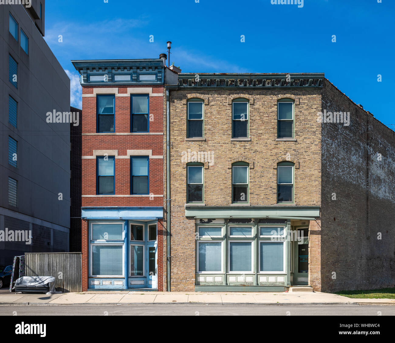 19th century mixed use residential commercial buildings in the River ...