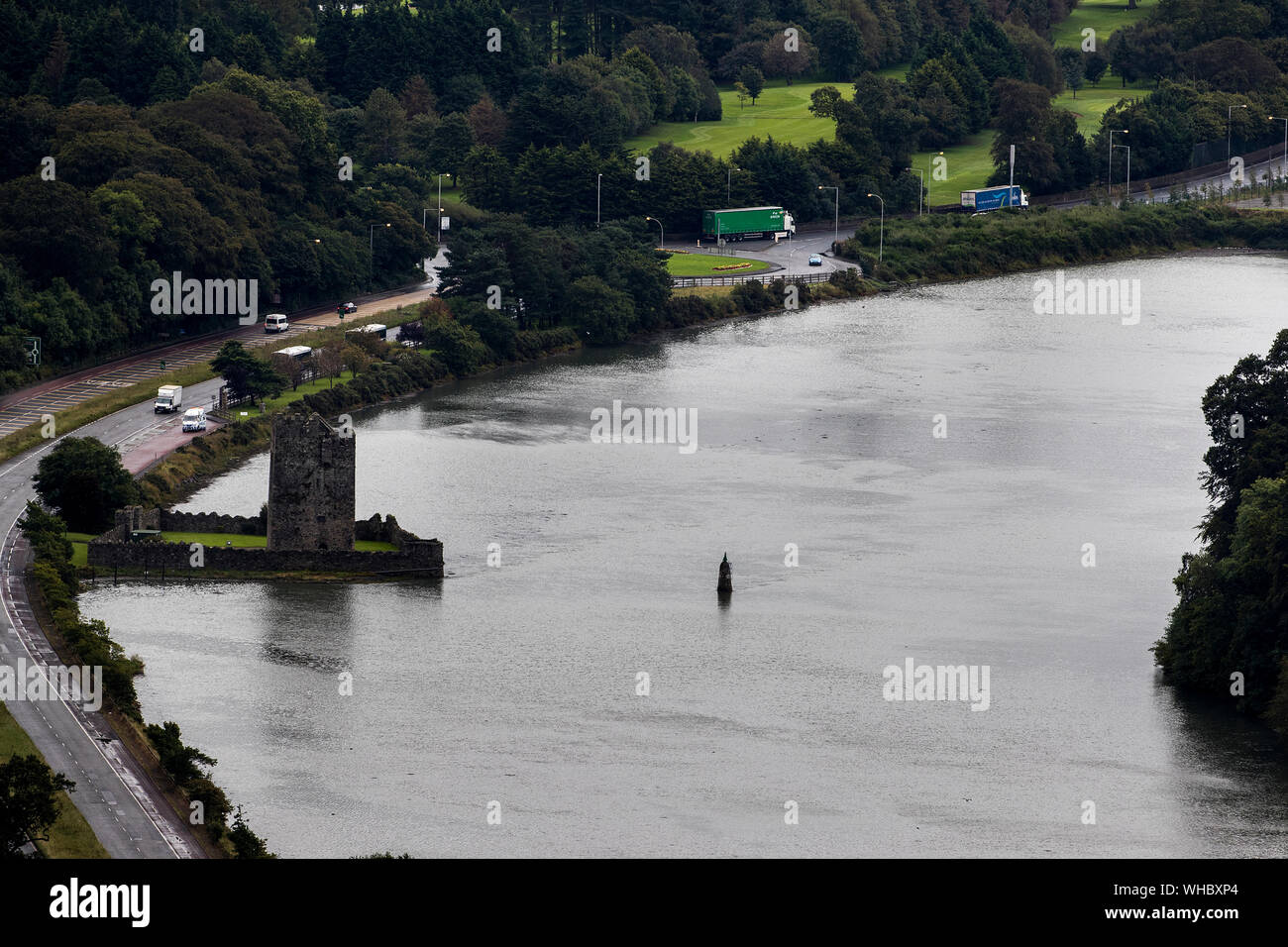 Narrow Water Keep seen from from Flagstaff Viewpoint on the hills ...