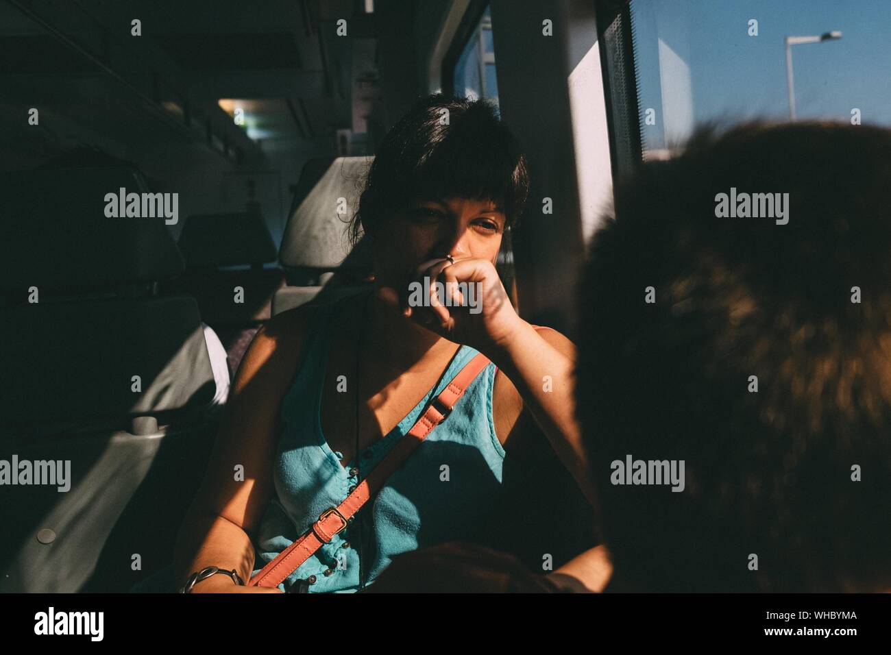 Portrait on train hi-res stock photography and images - Alamy