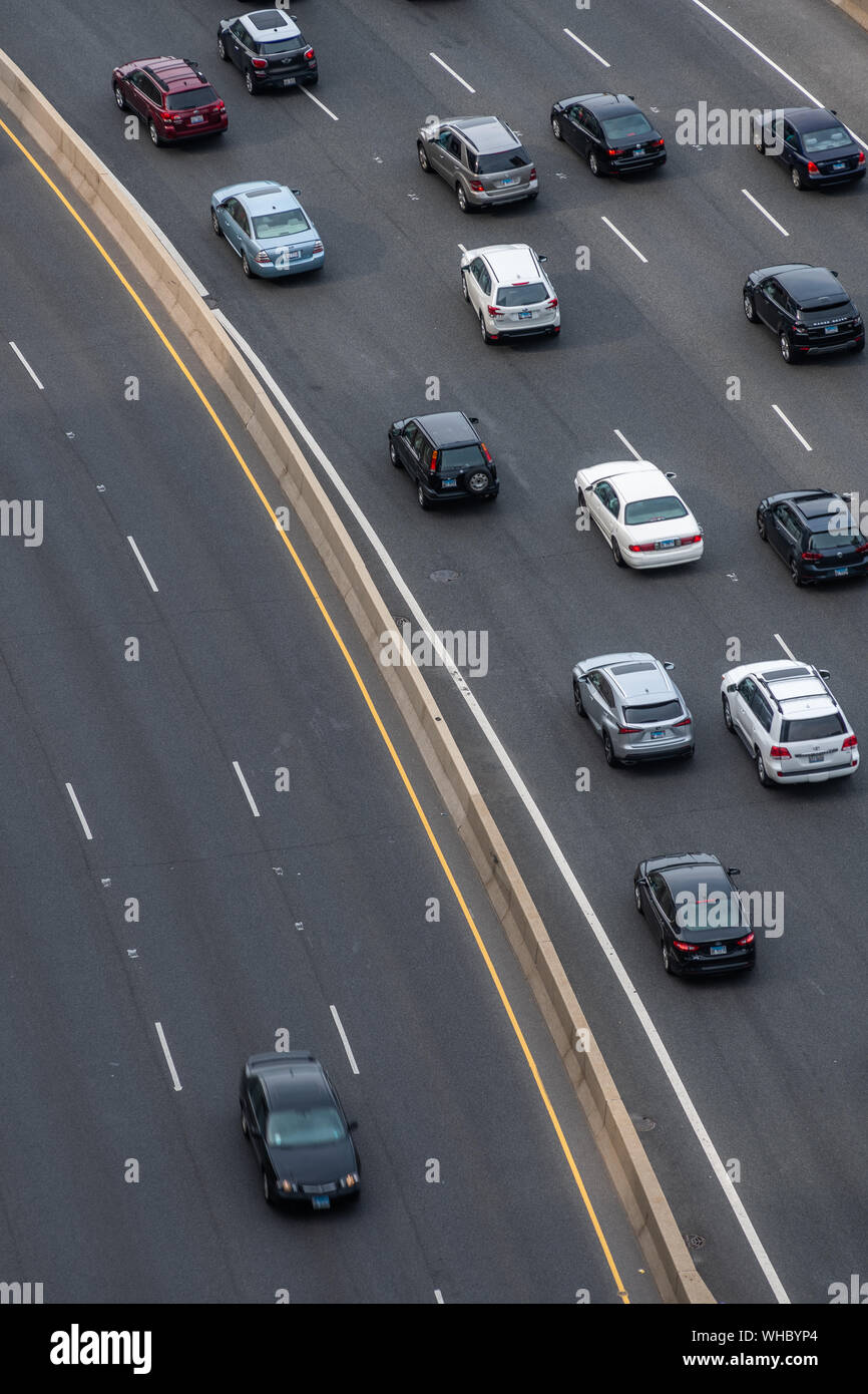 Aerial view of cars hi-res stock photography and images - Alamy