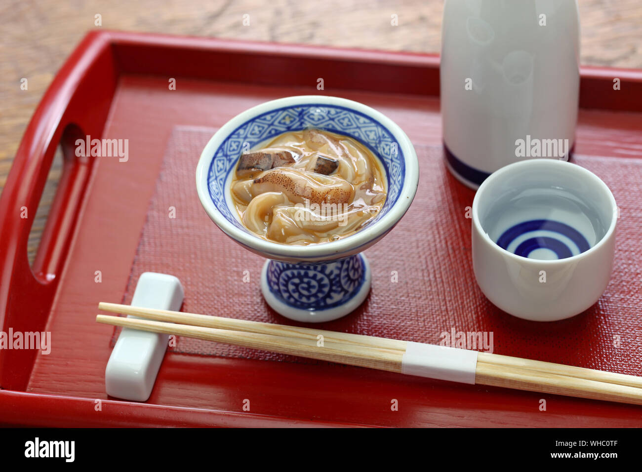 homemade ika no shiokara, salted fermented squid meat and liver ...