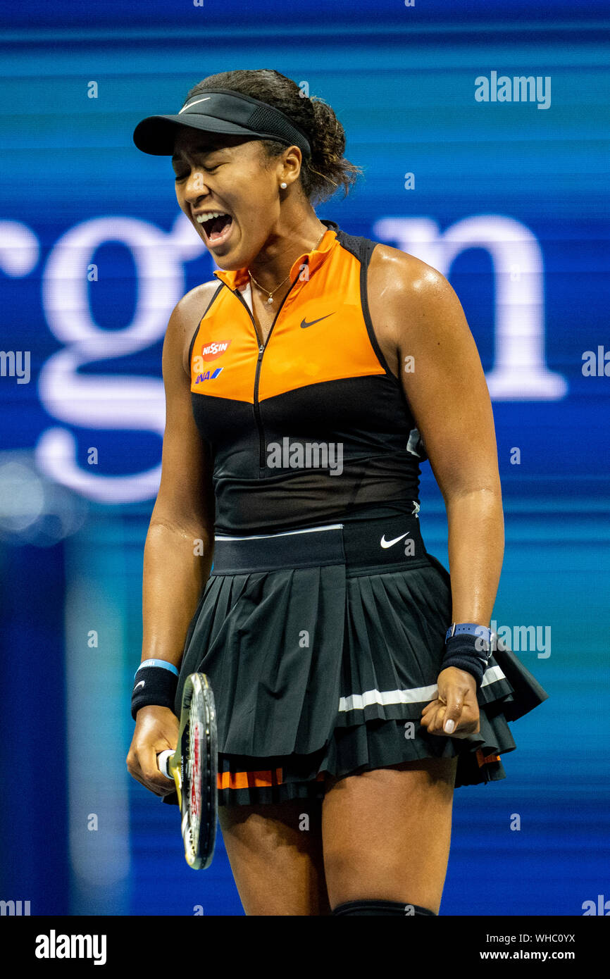 Naomi Osaka of Japan competing in the third round of the 2019 US Open Tennis Stock Photo - Alamy