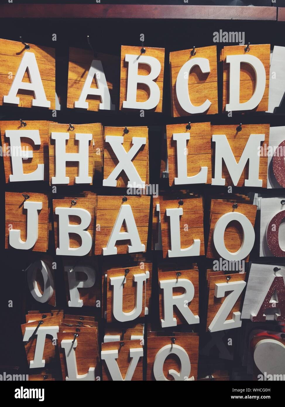 Hanging letters hi-res stock photography and images - Alamy