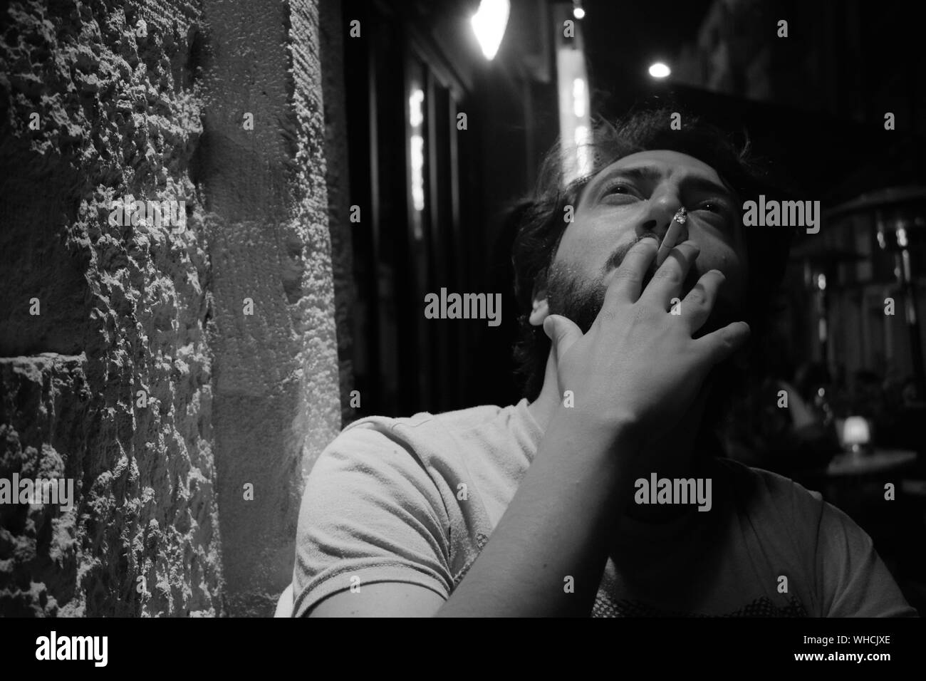 Smoking Cigarette Night High Resolution Stock Photography and Images ...