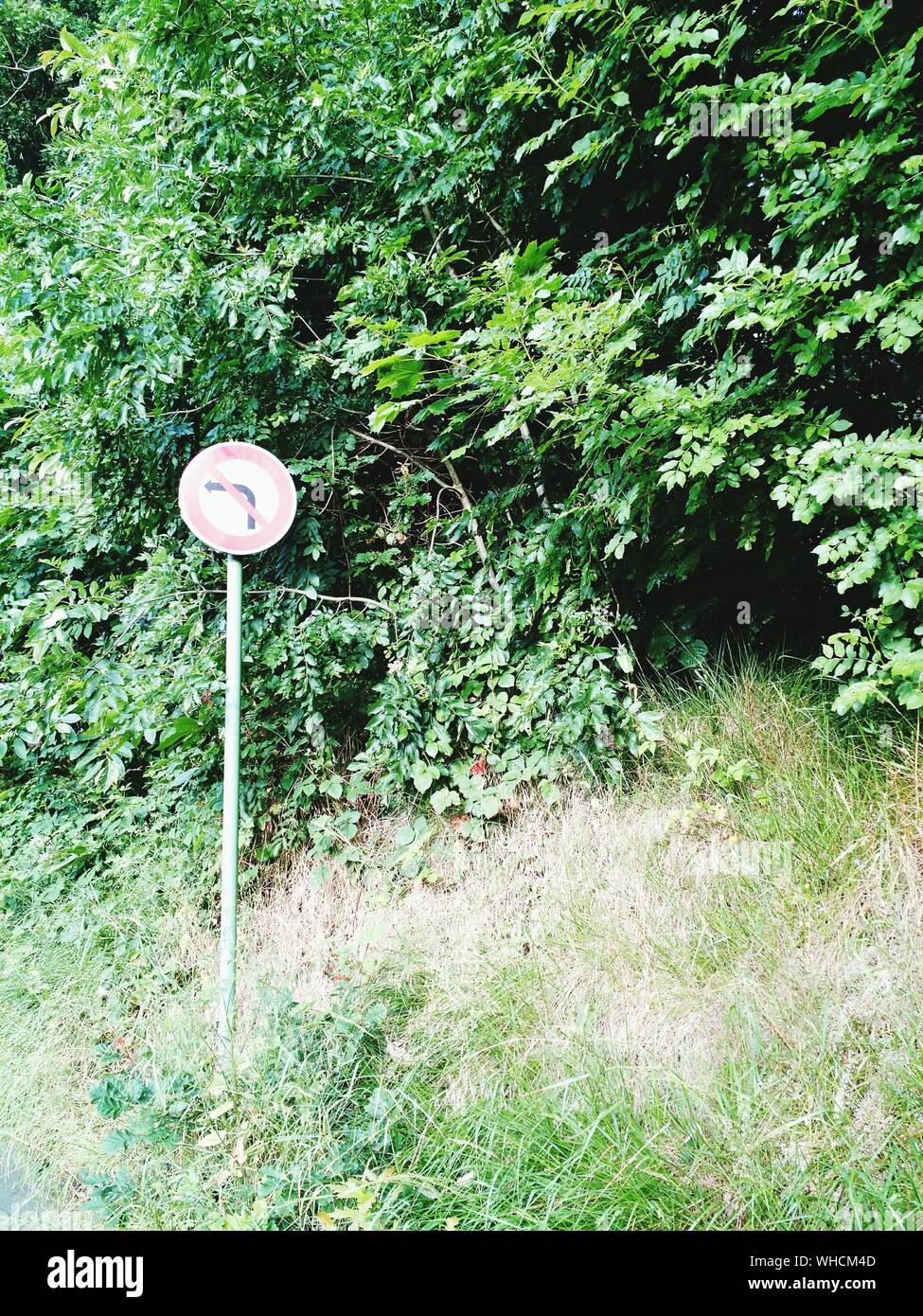 No left turn sign hi-res stock photography and images - Alamy