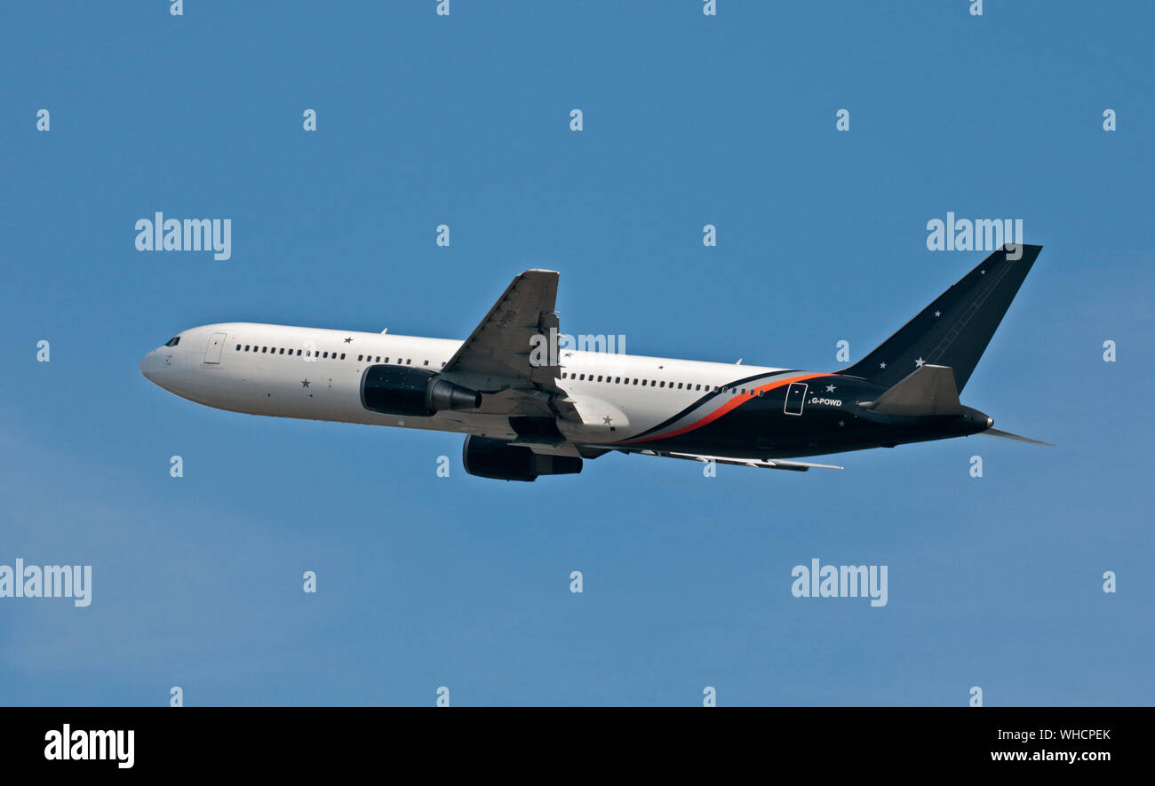 Titan Airways Boeing 767-300, Gatwick, UK Stock Photo - Alamy
