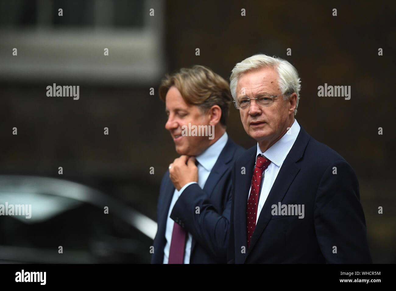 Marcus Fysh, MP (left) and David Davis, MP (right) arriving for a ...