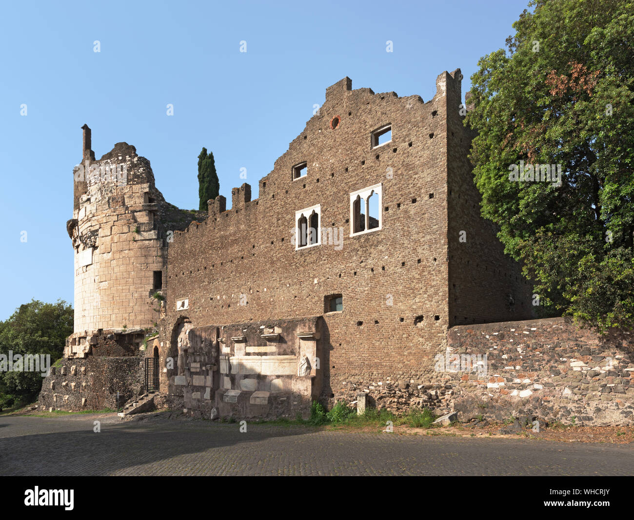 Mausoleum of Caecilia Metella and Caetani Castle on Appian Way, Rome ...