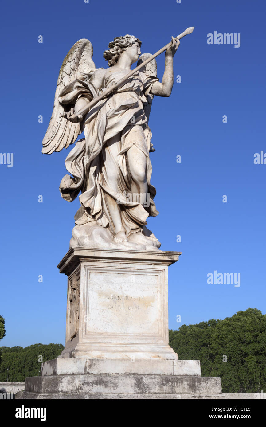 Angel with the Lance on Bridge of Angels (Ponte Sant'Angelo), Rome ...