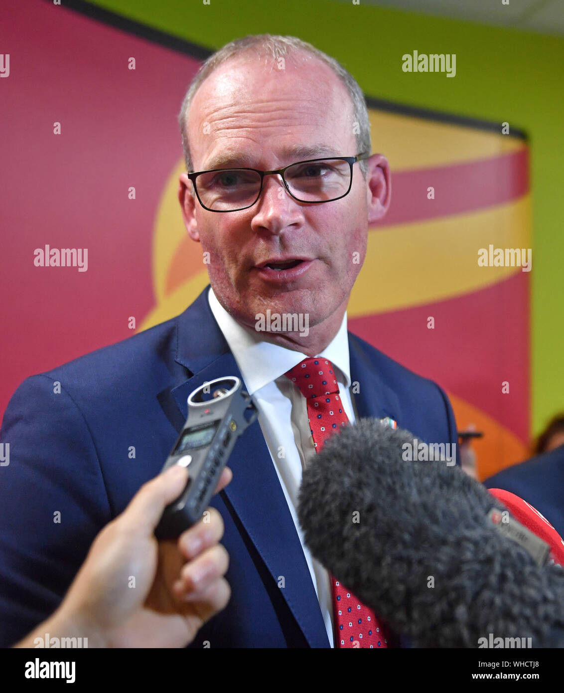 Minister foreign affairs simon coveney speaking shannon airport after ...