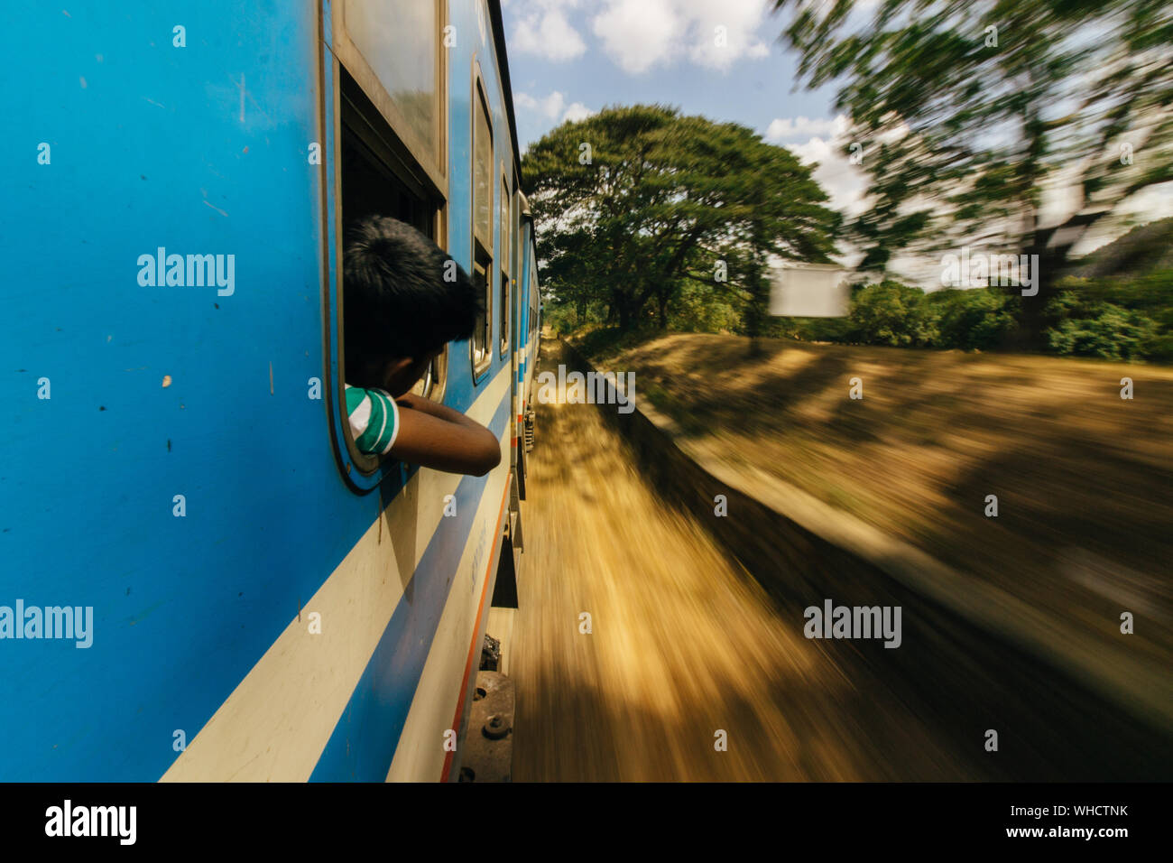Moving indian train hi-res stock photography and images - Alamy