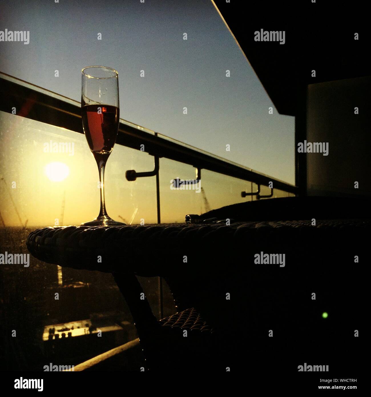 Wine sunset balcony hi-res stock photography and images - Alamy