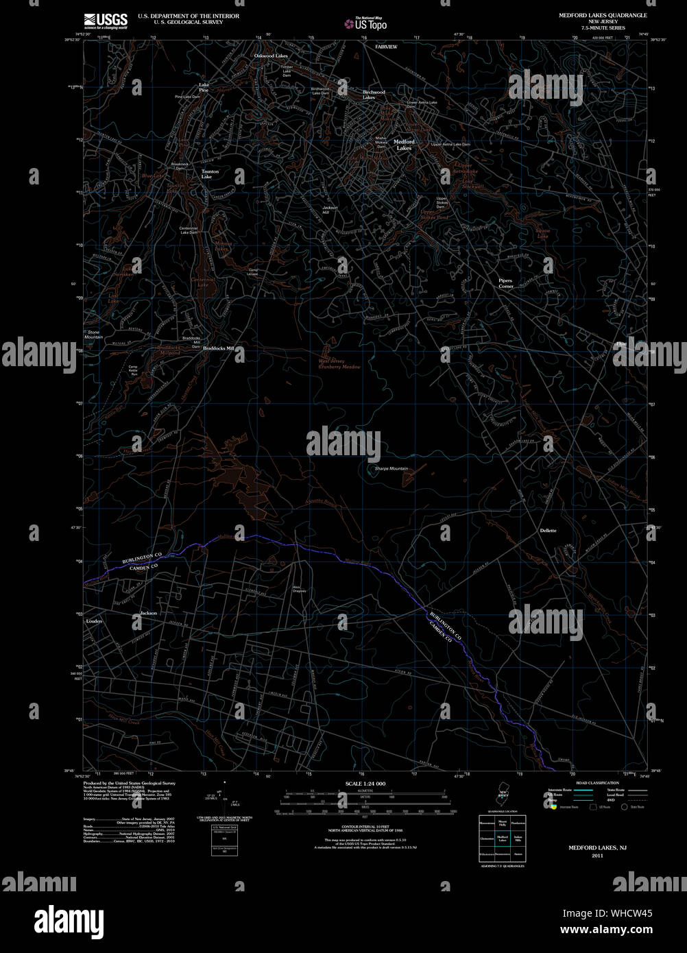 Map of medford new jersey hi-res stock photography and images - Alamy
