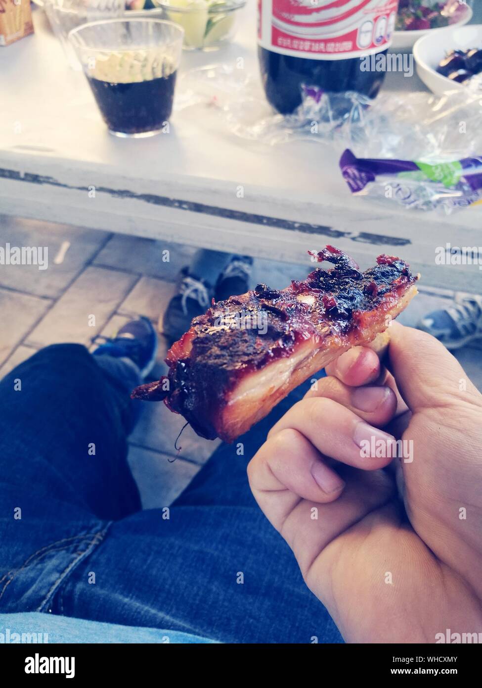 Man eat meat hi-res stock photography and images - Alamy