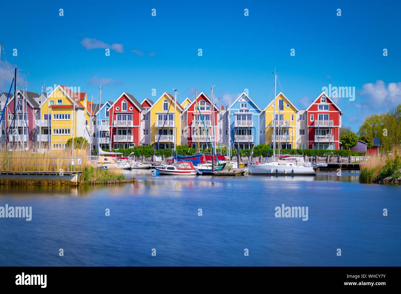 Colorful Houses Blue Balcony High Resolution Stock Photography and ...
