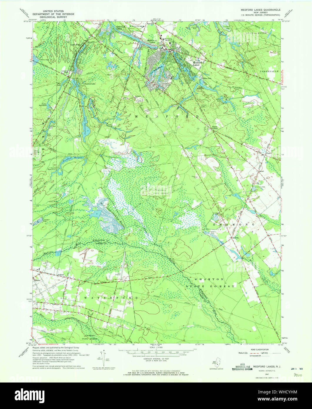Map of medford new jersey hi-res stock photography and images - Alamy