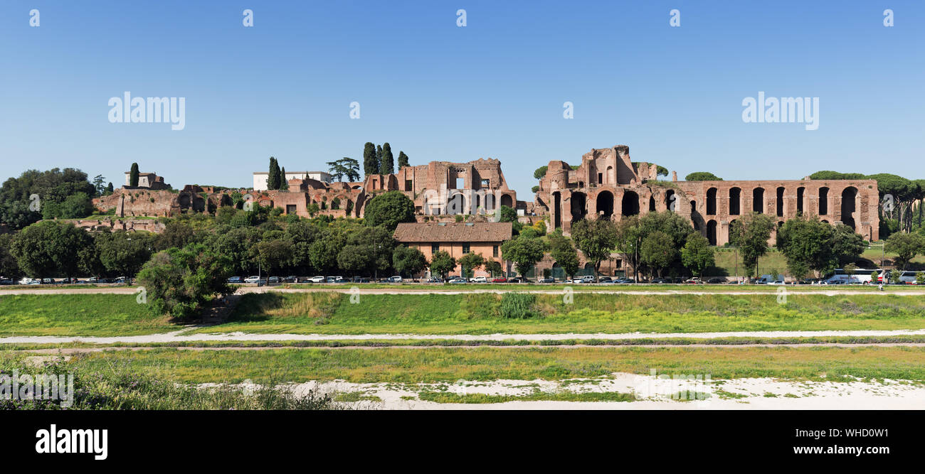 Ruins of ancient imperial palaces on the Palatine Hill, Rome, Italy ...