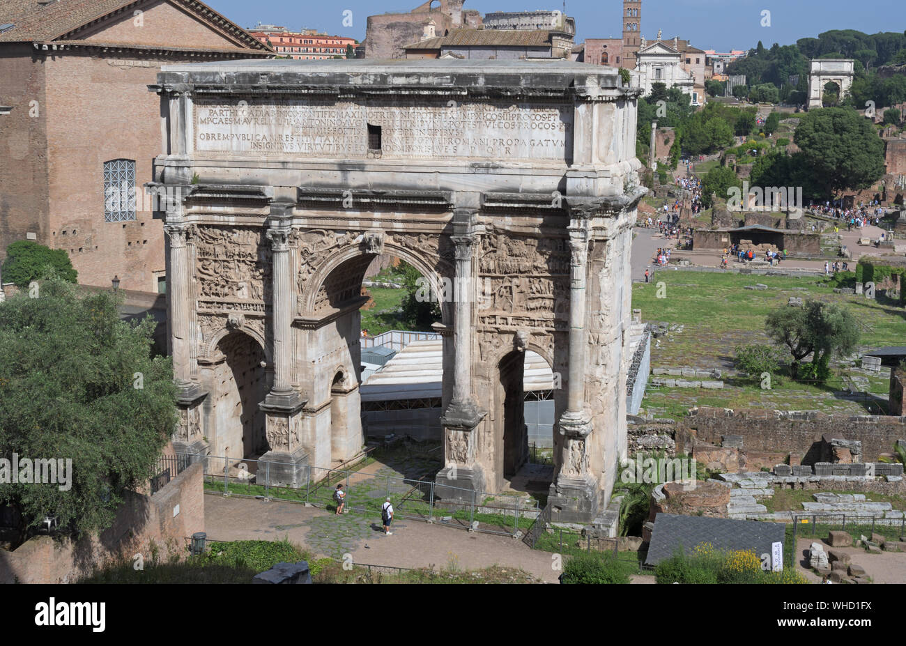 Arch of Septimius Severus in Roman Forum (203 AD Stock Photo - Alamy