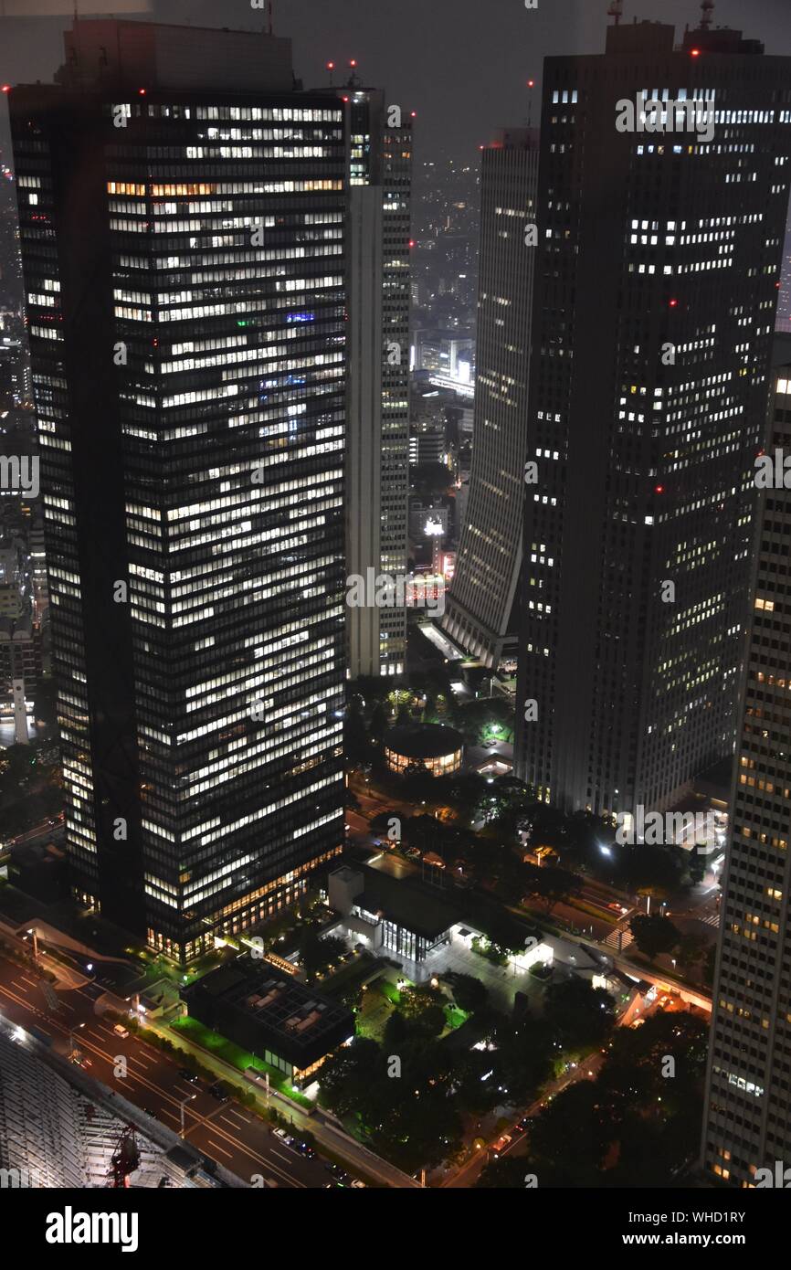 Tokyo Japan skylines and skyscrapers buildings, aerial view, around ...