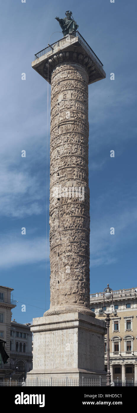 Column of Marcus Aurelius, Rome, Italy Stock Photo - Alamy