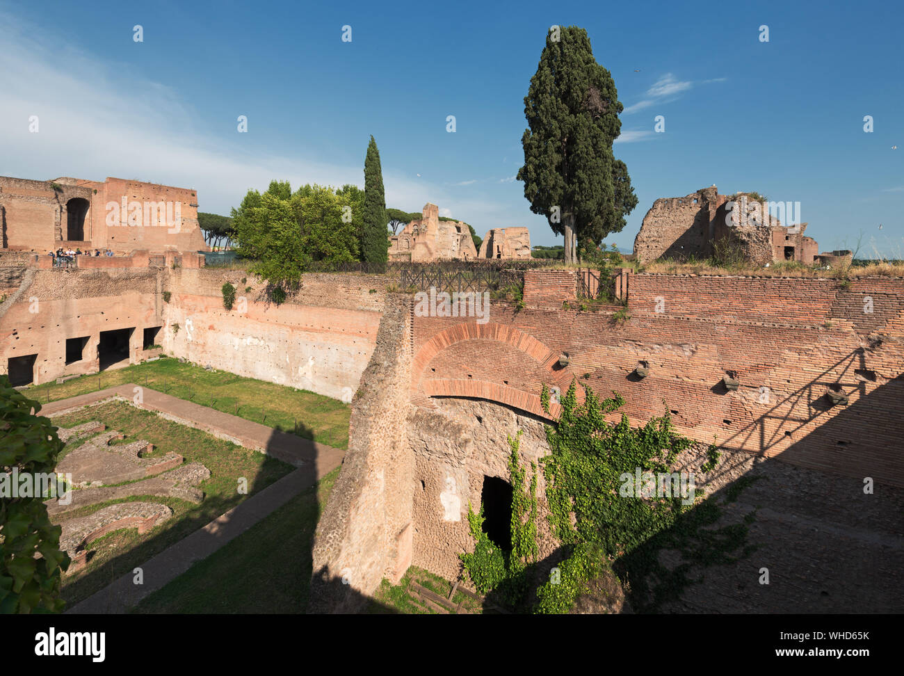 Domus Augustana on the Palatine Hill (Rome, Italy) and its courtyard ...