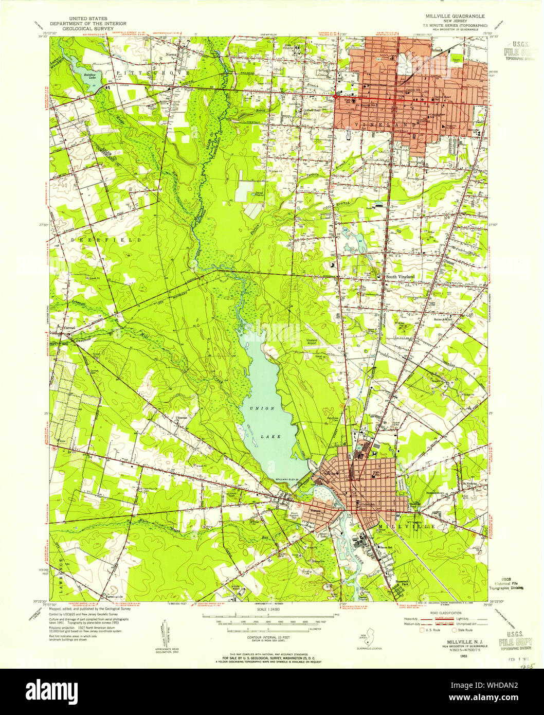 Map of millville hi-res stock photography and images - Alamy