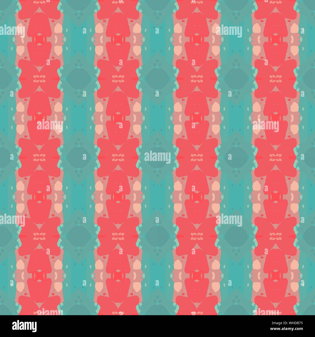 seamless pattern with pastel red, cadet blue and silver colors ...
