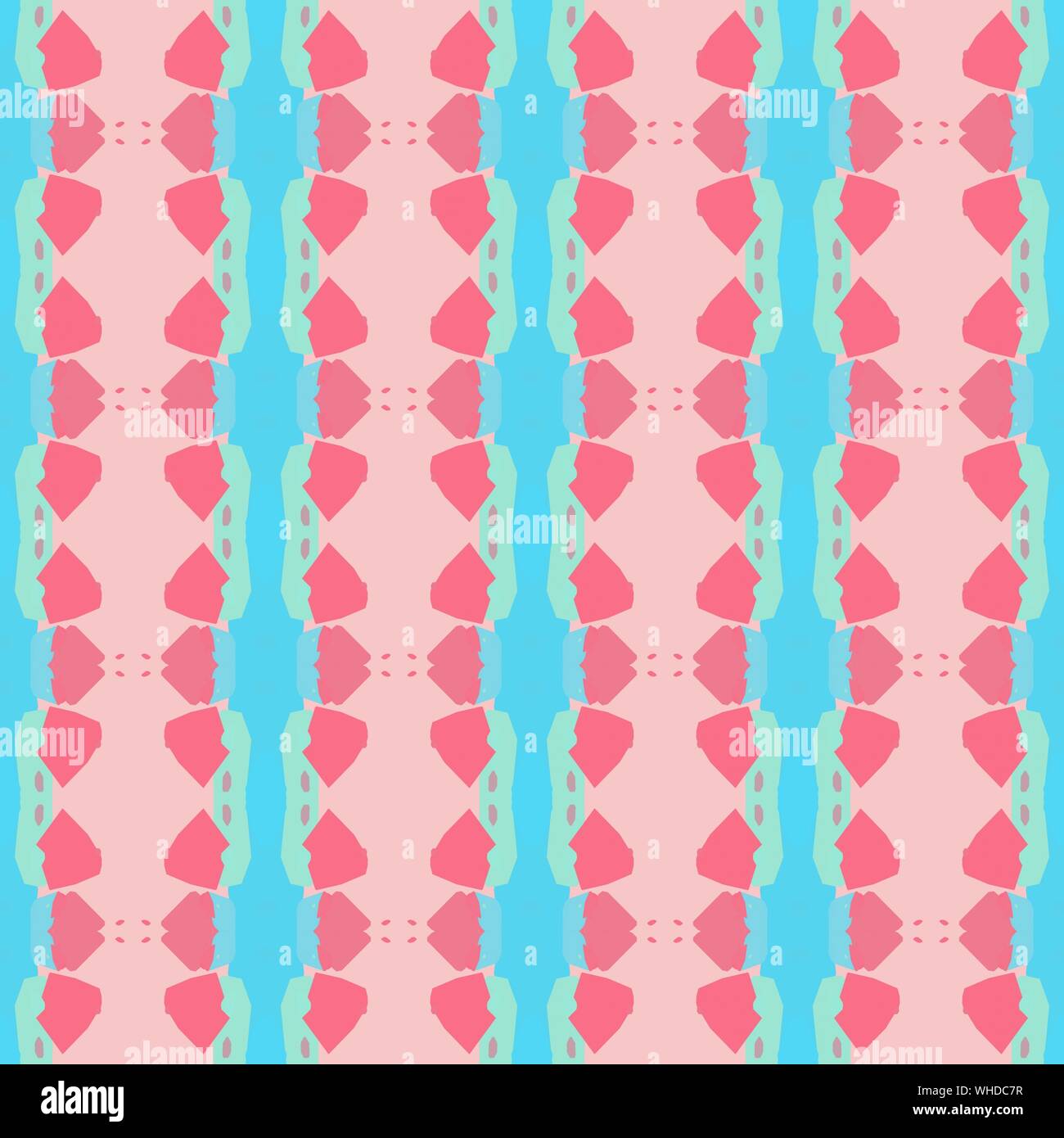colorful seamless pattern with medium turquoise, baby pink and light ...