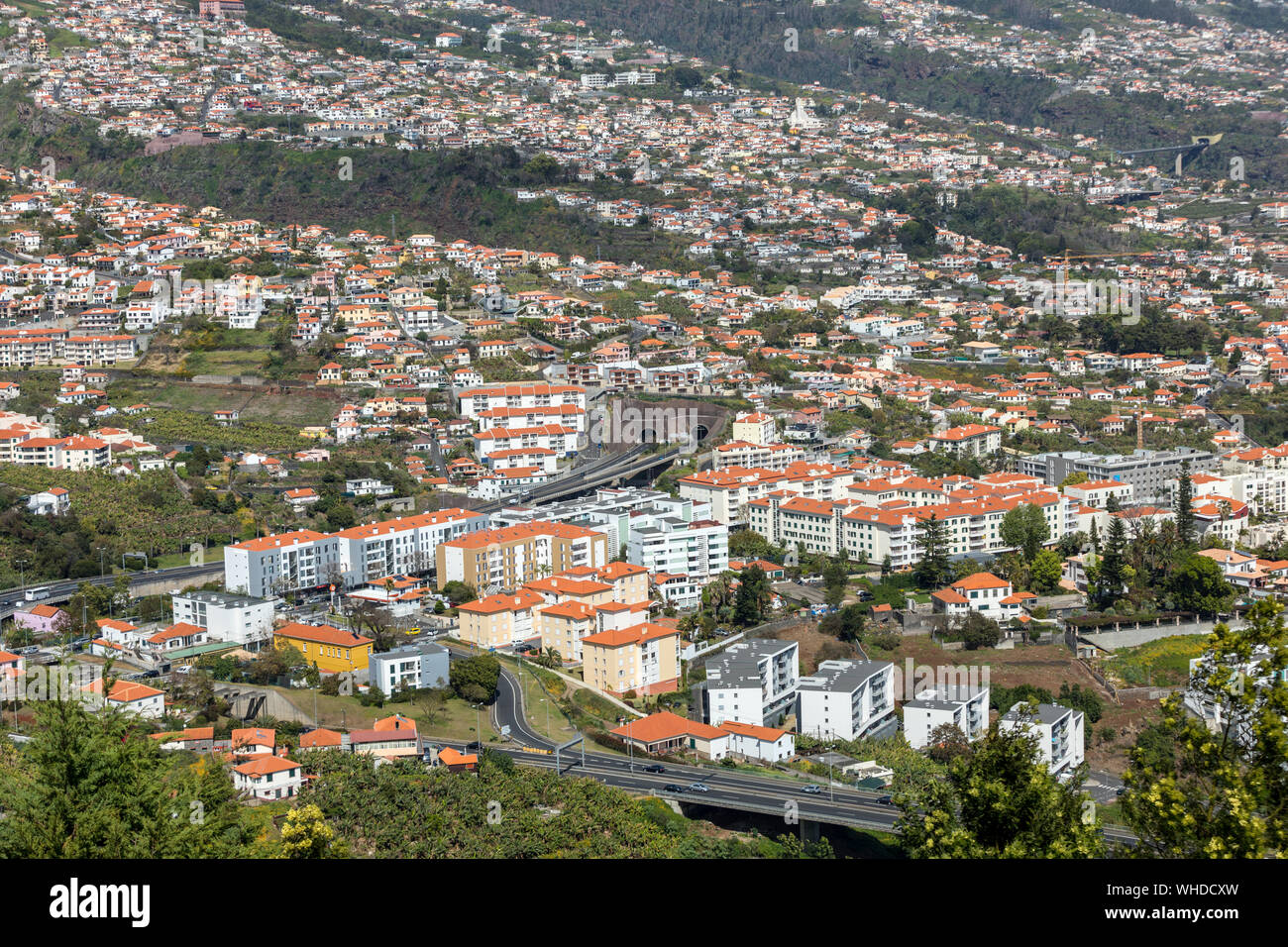 Panoramic view of Funchal on Madeira Island. Portugal Stock Photo - Alamy