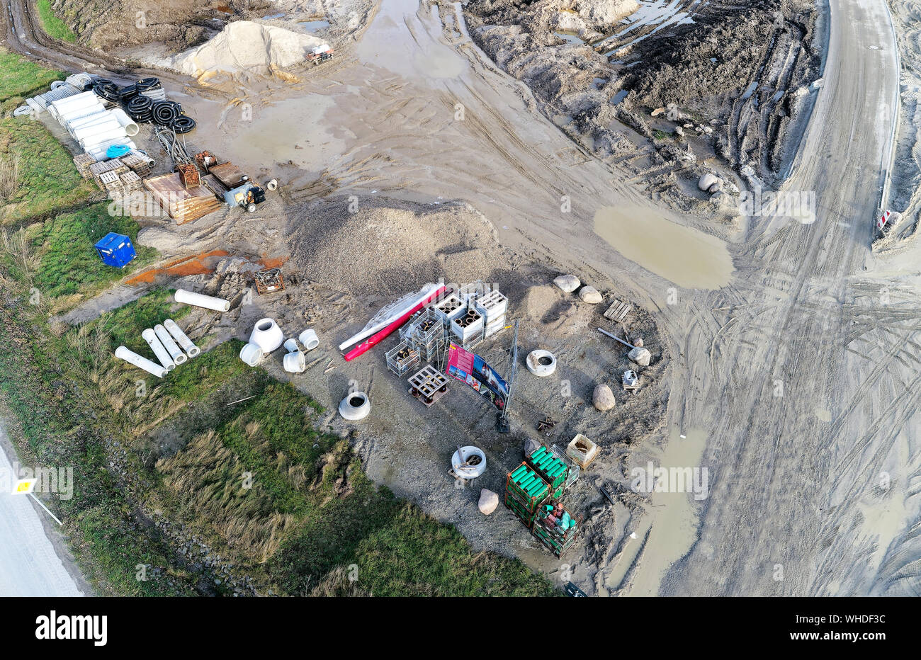 Aerial view of construction site hi-res stock photography and images ...