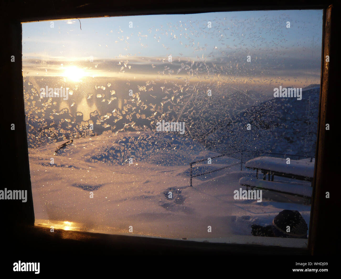 Winter Snow Scene Through Window High Resolution Stock Photography and ...
