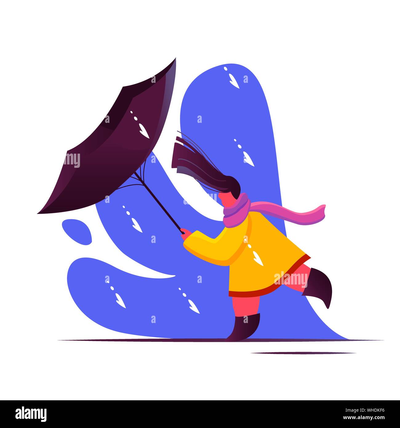 Girl wet monsoon Stock Vector Images - Alamy