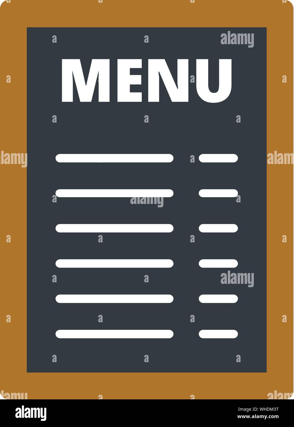 Menu picture frame icon. Flat illustration of menu picture frame vector ...