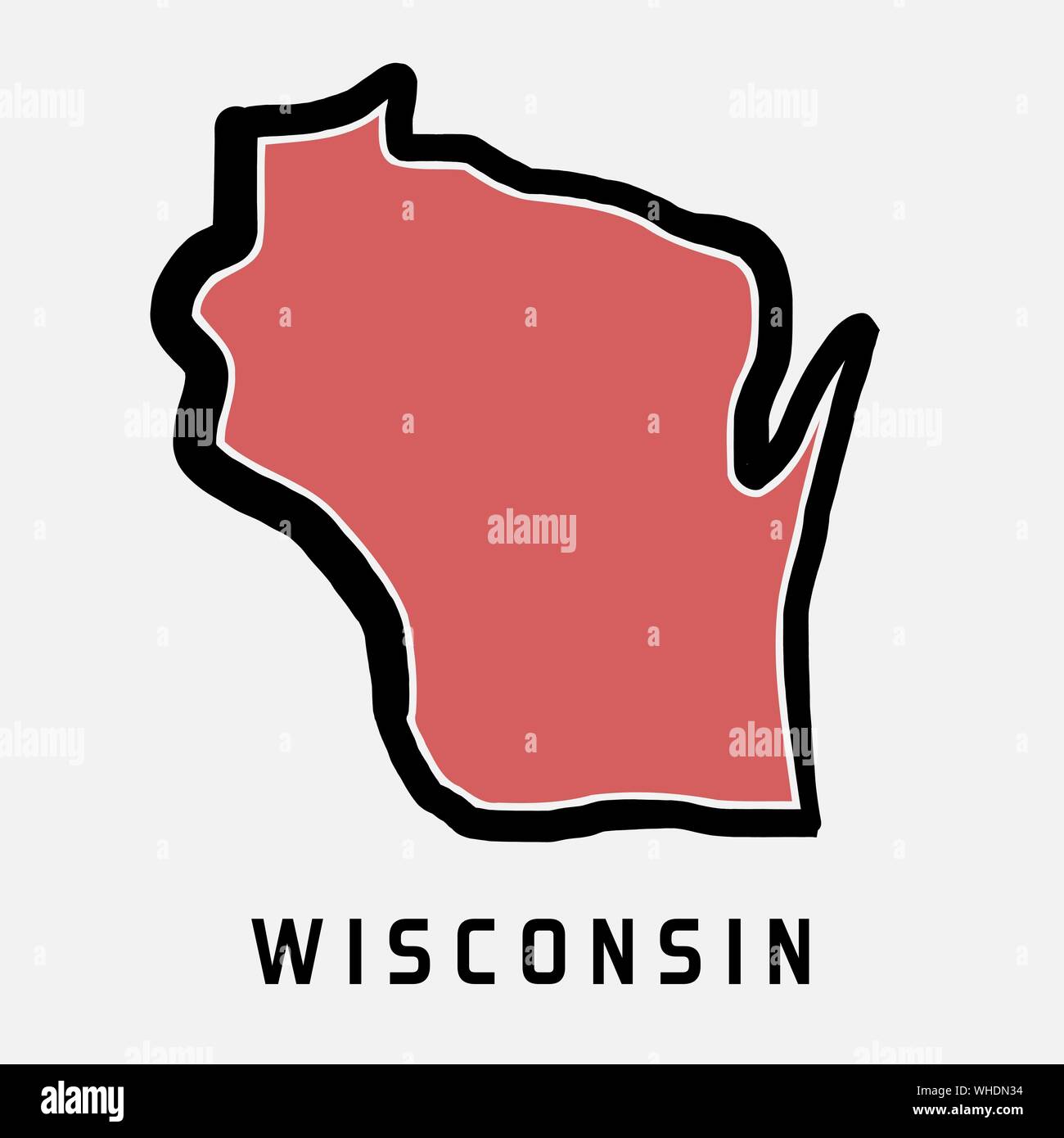 Wisconsin Map High Resolution Stock Photography and Images - Alamy