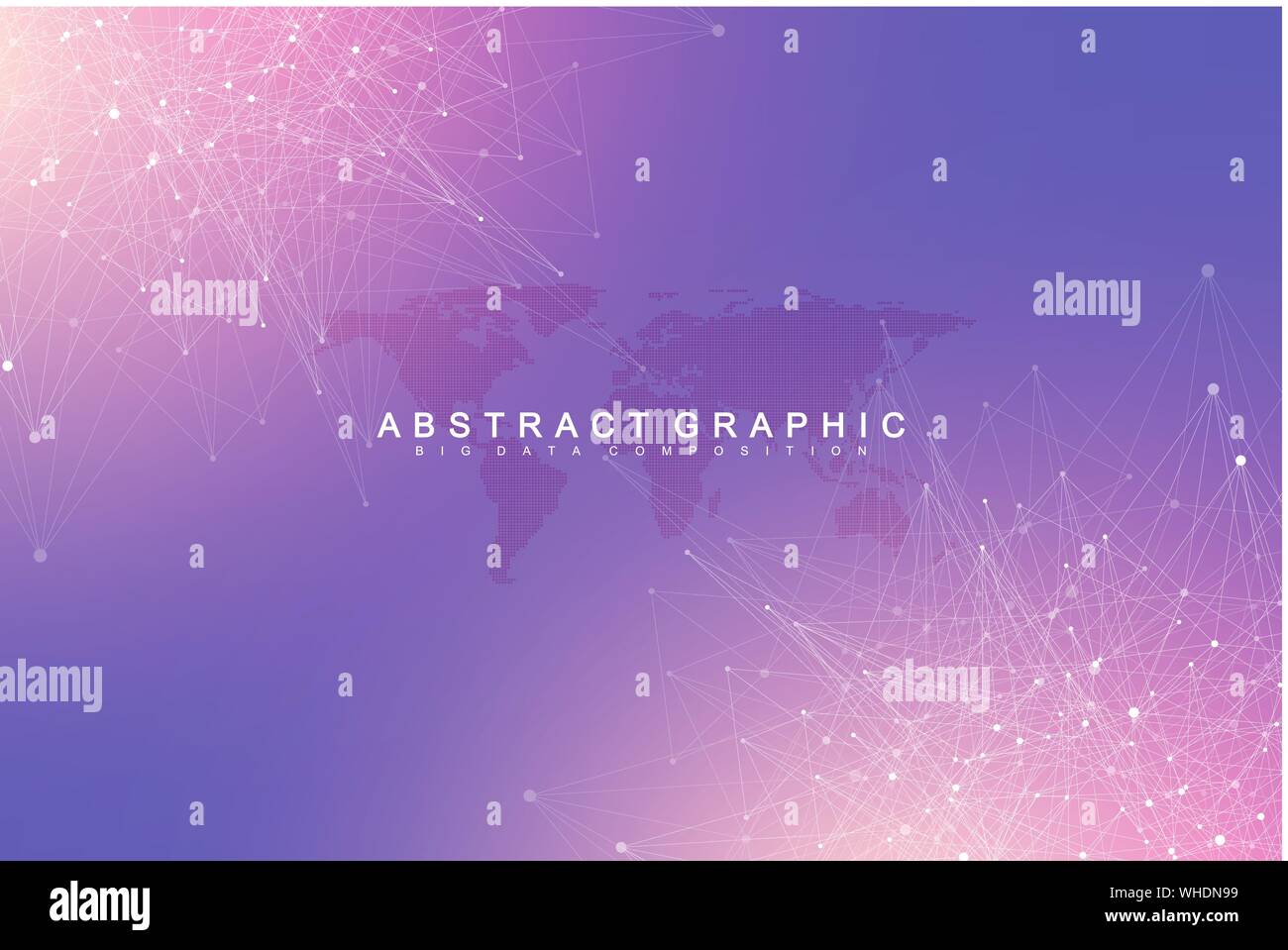 Big data visualization. Geometric abstract background visual ...