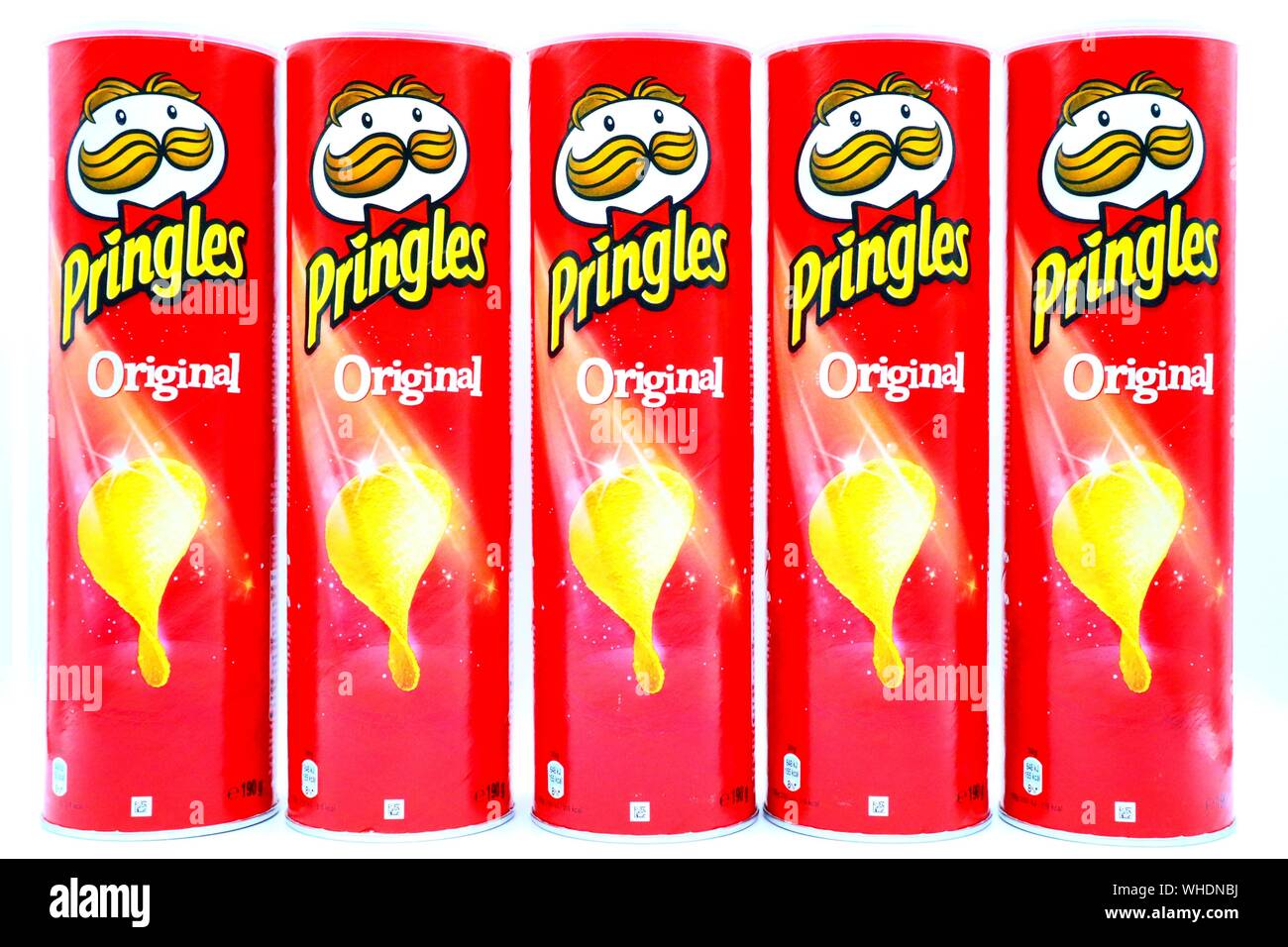 PRINGLES Original, Potato Chips on white background Stock Photo - Alamy