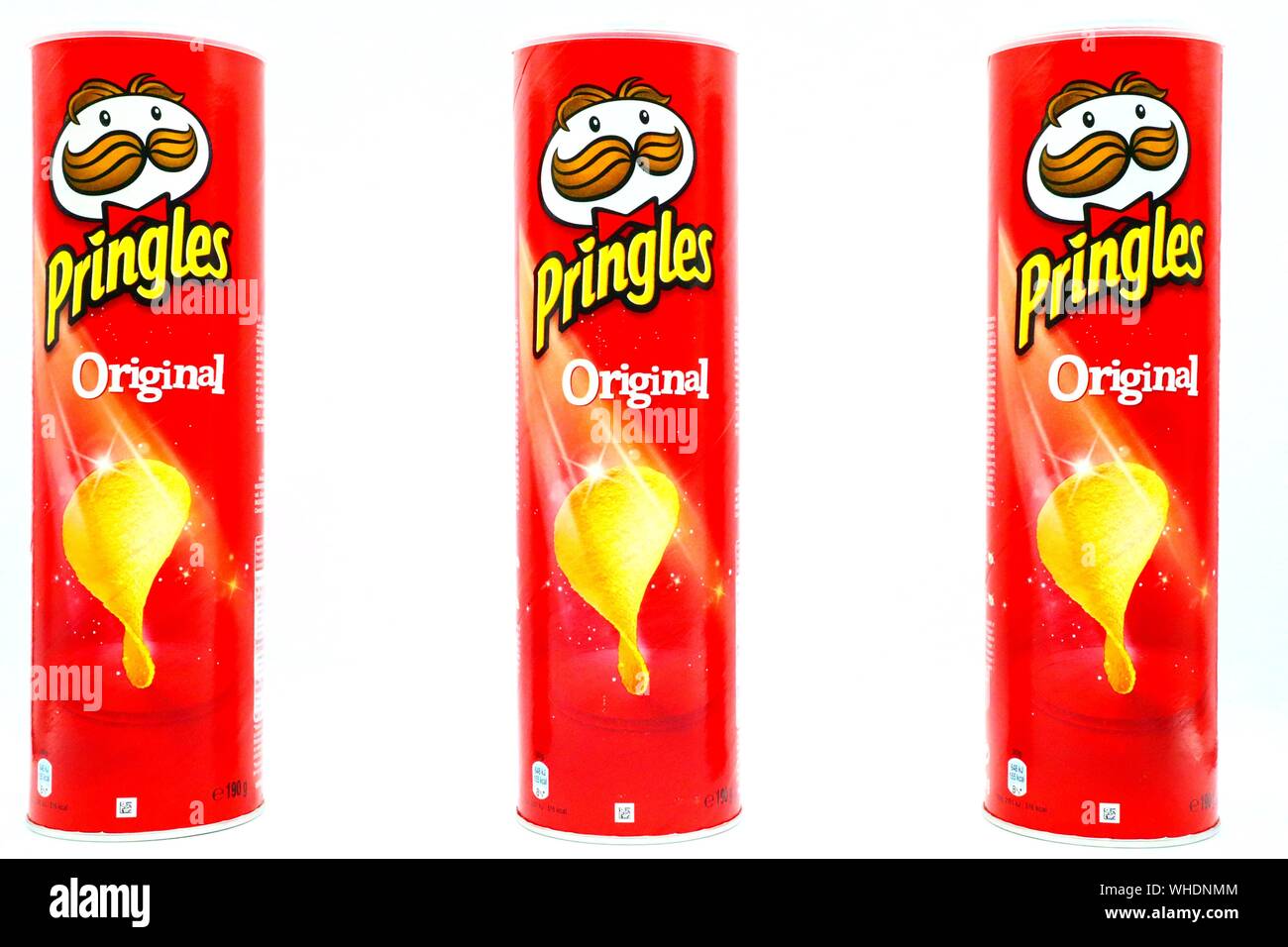 PRINGLES Original, Potato Chips on white background Stock Photo - Alamy