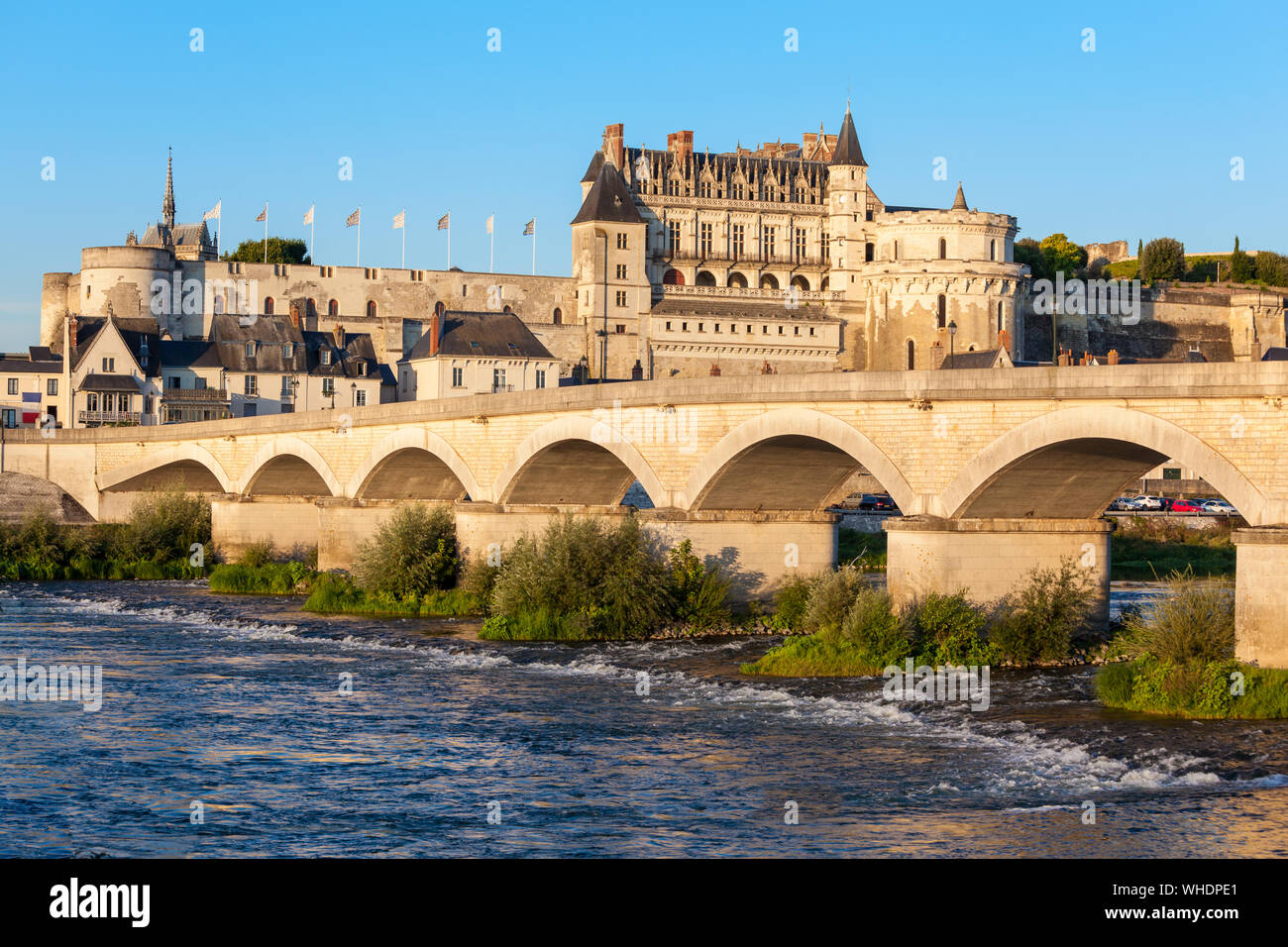 Chateau d'Amboise in Amboise city, Loire valley in France Stock Photo ...
