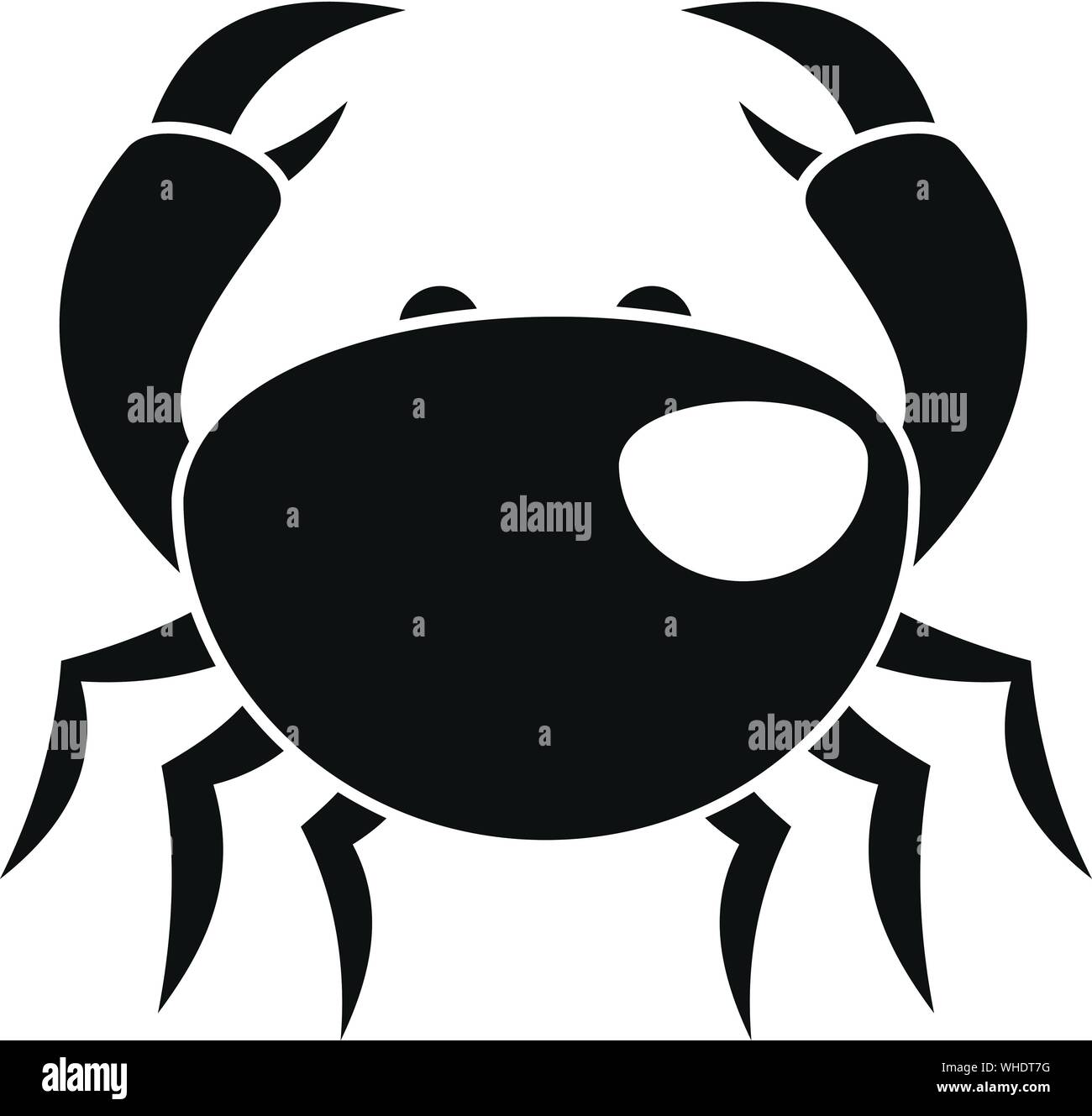 Sea crab icon. Simple illustration of sea crab vector icon for web ...