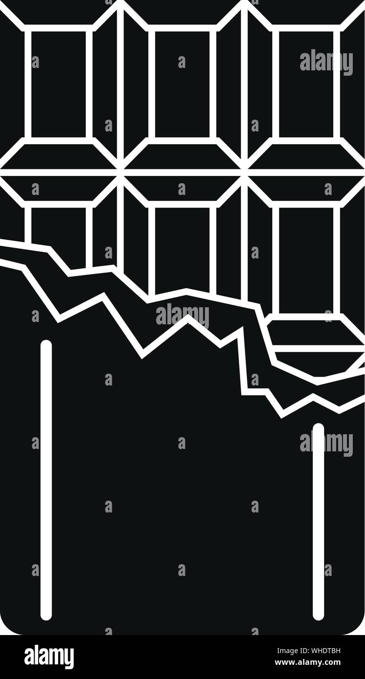 Chocolate bar icon. Simple illustration of chocolate bar vector icon ...