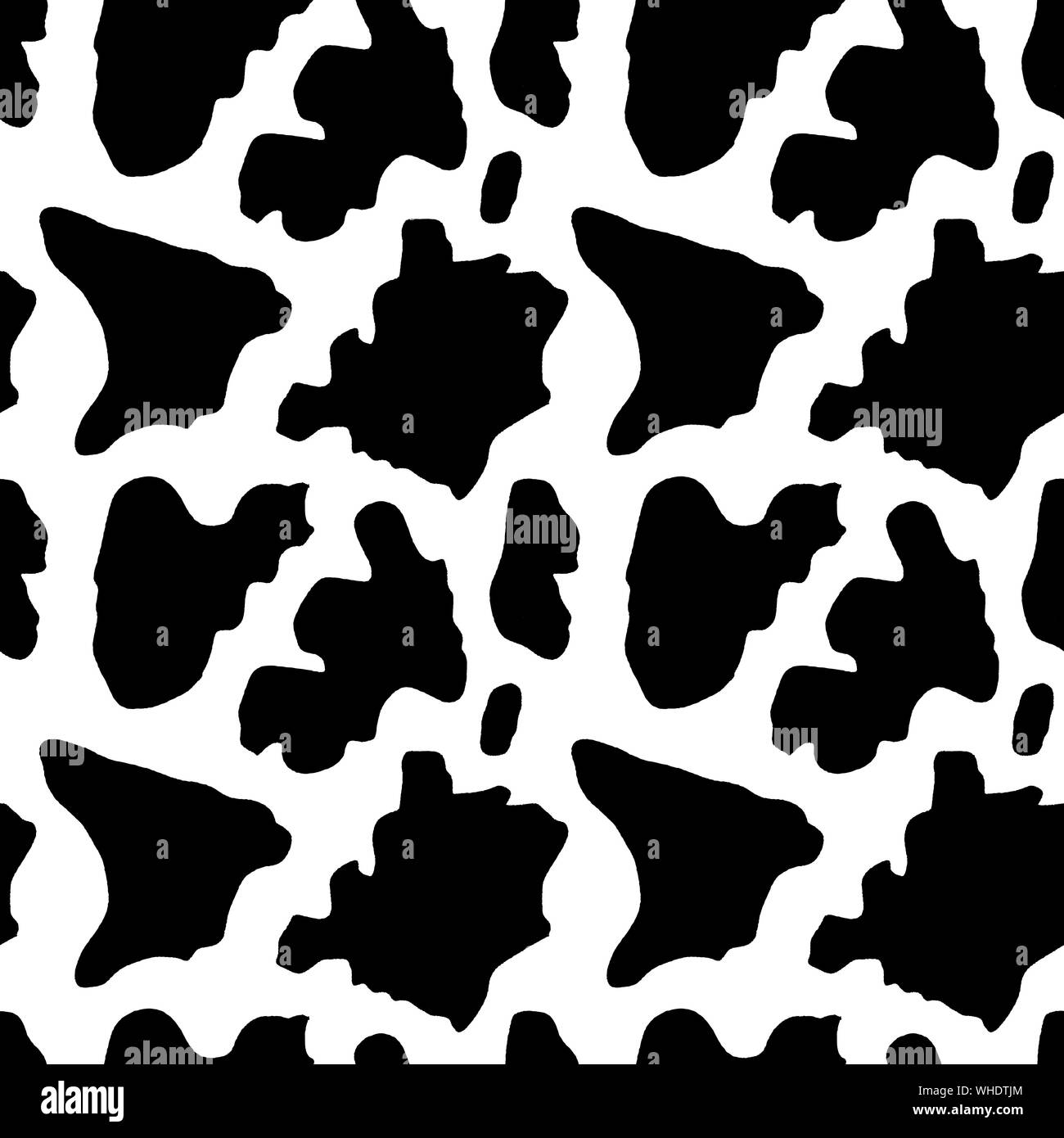 Cow pattern - cattle hide vector. Seamless texture illustration Stock ...